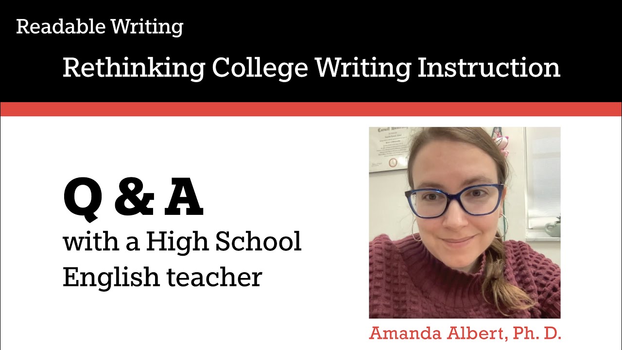 READABLE WRITING | TESTIMONIAL with Mandy Albert PhD | HIGH SCHOOL ...