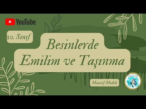 11) 10. SINIF BİYOLOJİ  - İNSANDA SİNDİRİM 3 (Emilim ve Taşınma) 
