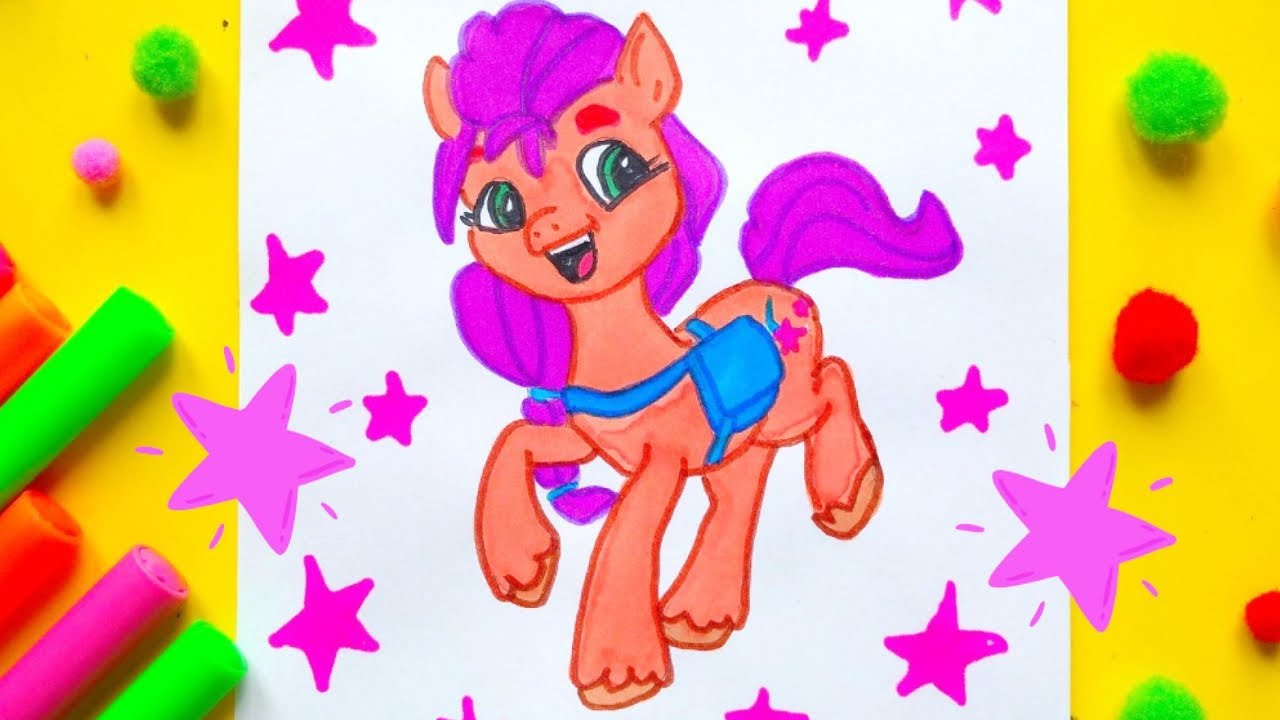 How to draw My Little Pony a New Generation Sunny Izzy Hitch Zipp Pipp ...