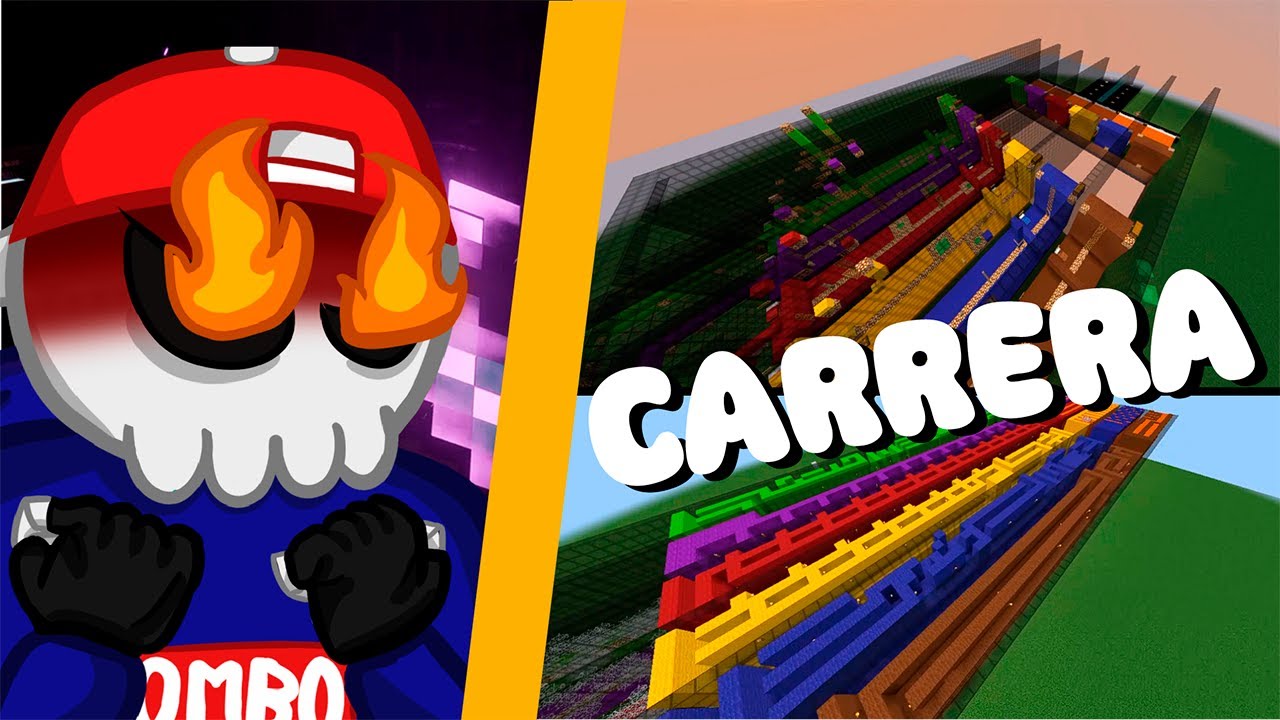 5 STREAMERS Y YO JUGAMOS UNA CARRERA MINECRAFT !!! - YouTube