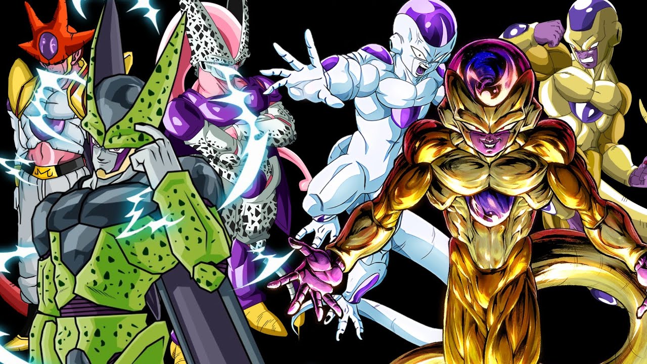 Frieza vs Cell All forms only AF in HD - YouTube