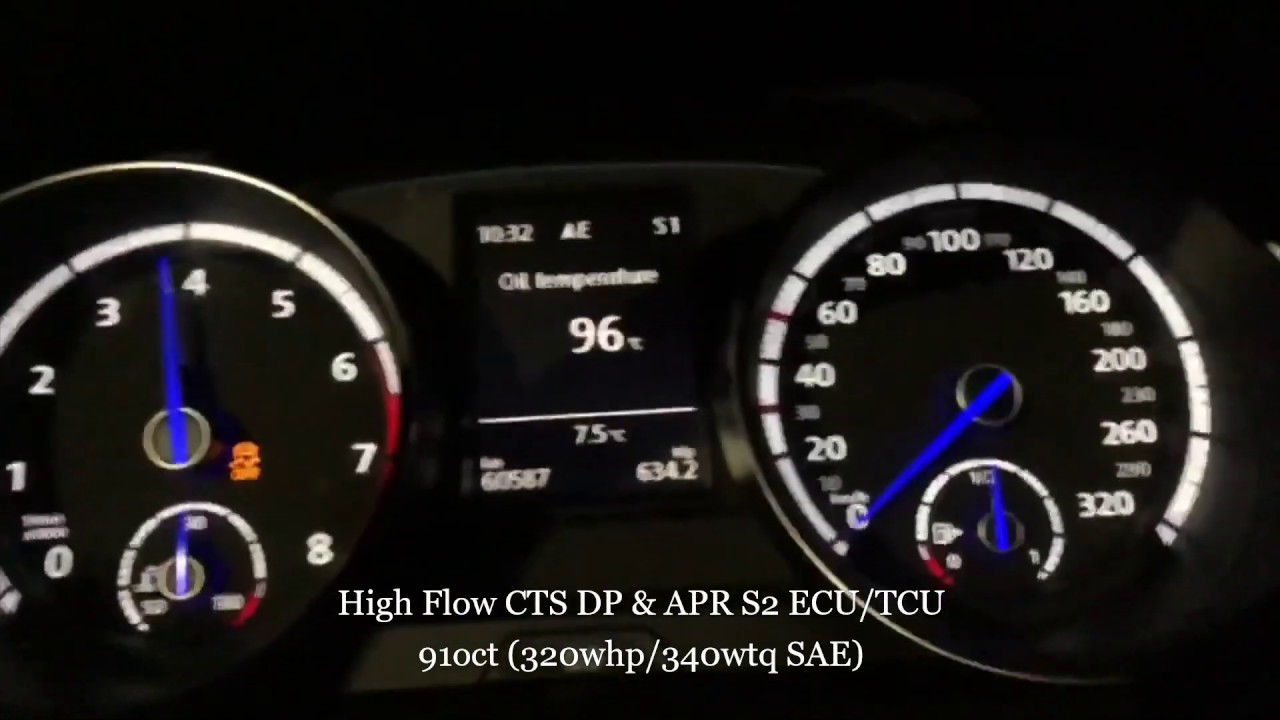 mk7 Golf R APR Stage 2 91oct - YouTube