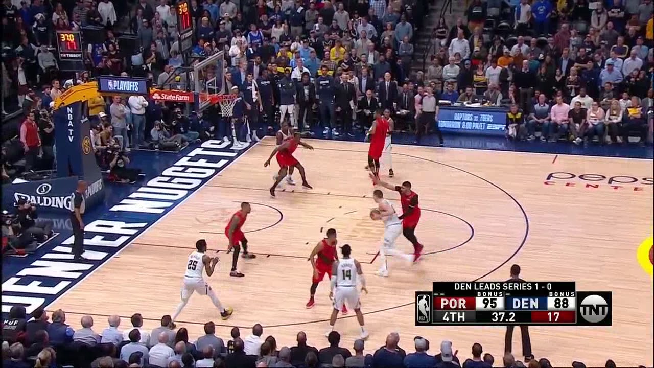 NBA, playoff 2019, Nuggets vs. Trail Blazers, Round 2, Game 2, Move 59 ...