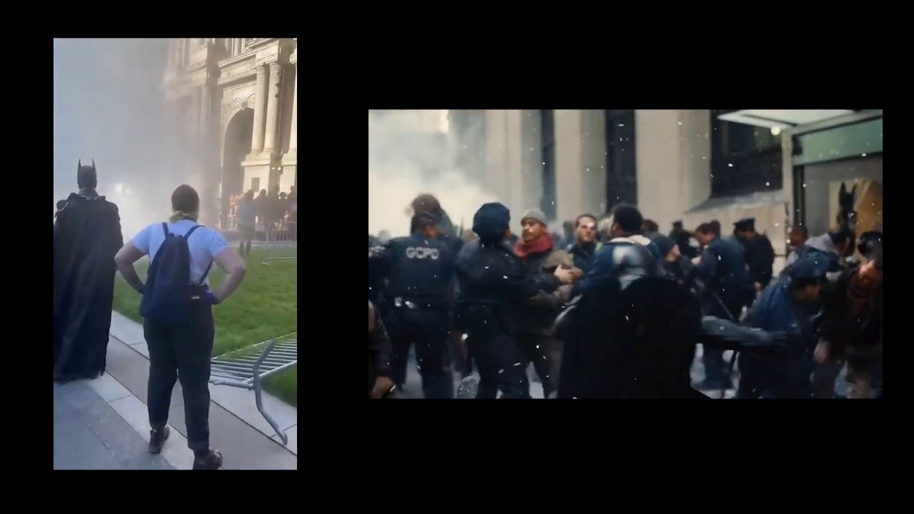 Batman Joining George Floyd Protest in Philadelphia comparison to The ...