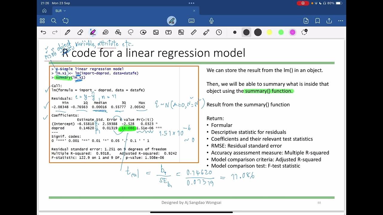 DL1.29 R code lm() function Simple Linear Regression by data learning ...