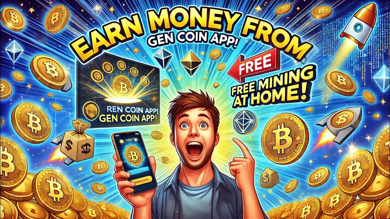 FREE GEN COIN MINING APP 🔥💯 JUST LIKE PI COIN - YouTube