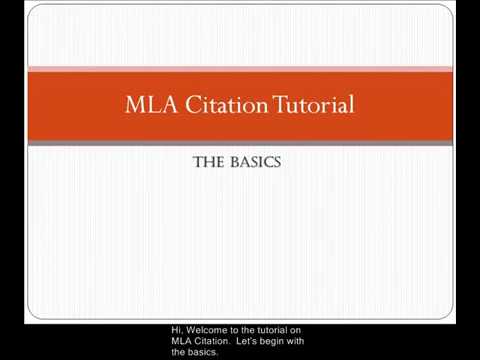 MLA Citation Tutorial - YouTube