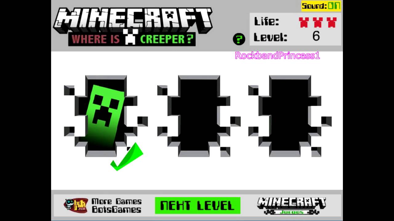 Minecraft Game Play Where Is The Creeper - YouTube