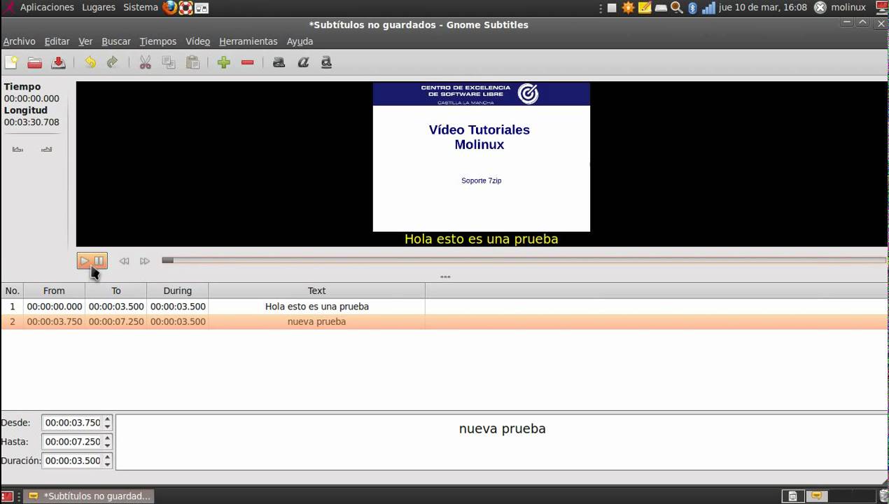 Molinux 6.2 - Gnome Subtitles - YouTube