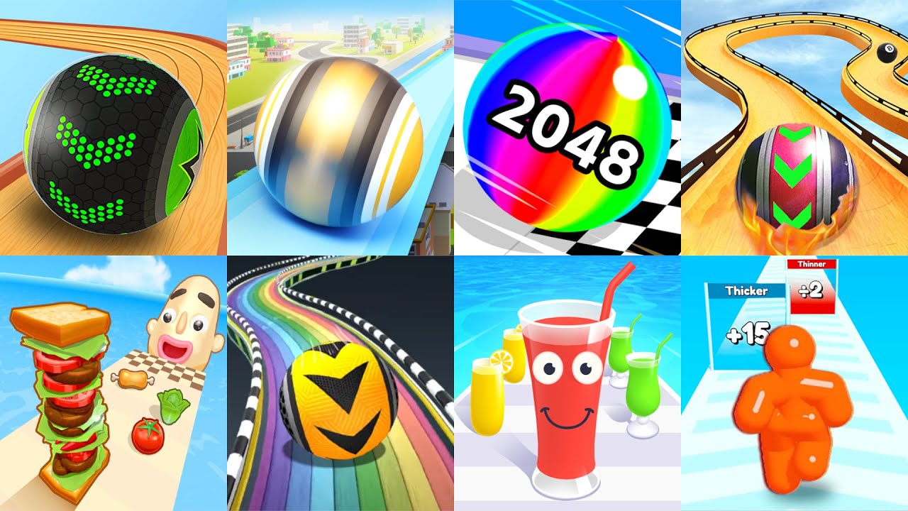 Going Balls Vs Action Balls, Ball Run 2048 Infinity, Sky Rolling Ball ...