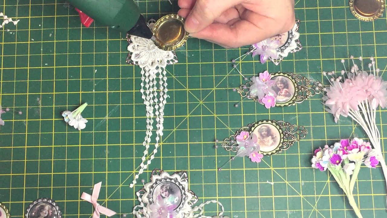 Metal and lace embellishment tutorial - YouTube