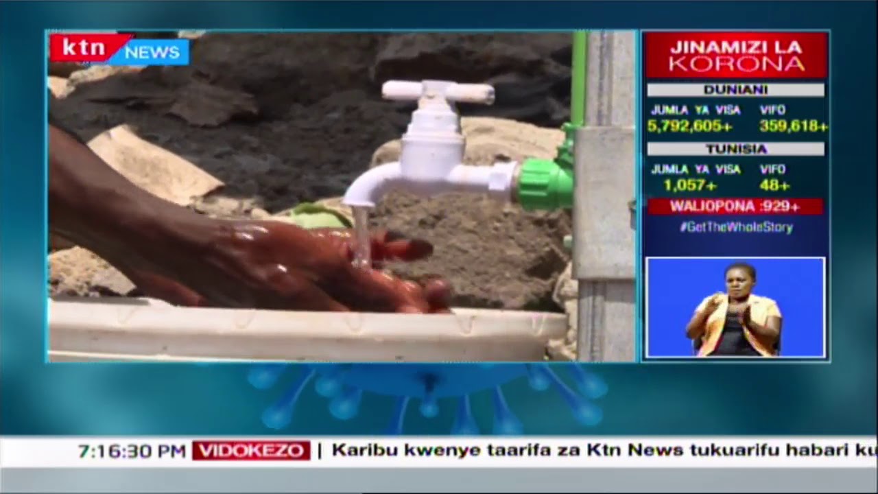 Wenyeji wa Mukuru Kayaba wapata msaada wa tangi la kuoshea mikono - YouTube