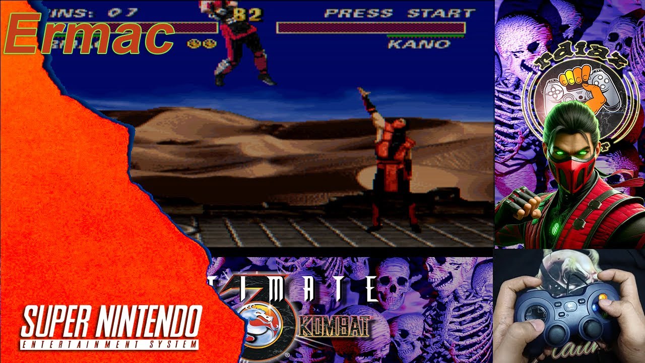 UMK3 SNES - ULTIMATE MORTAL KOMBAT 3 SUPER NINTENDO - ERMAC GAMEPLAY ...