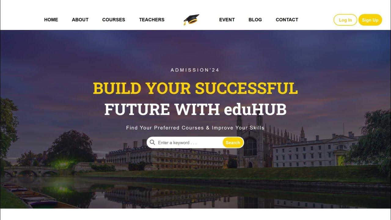 Complete Responsive Education Website Using HTML CSS | Responsive web design tutorial - YouTube