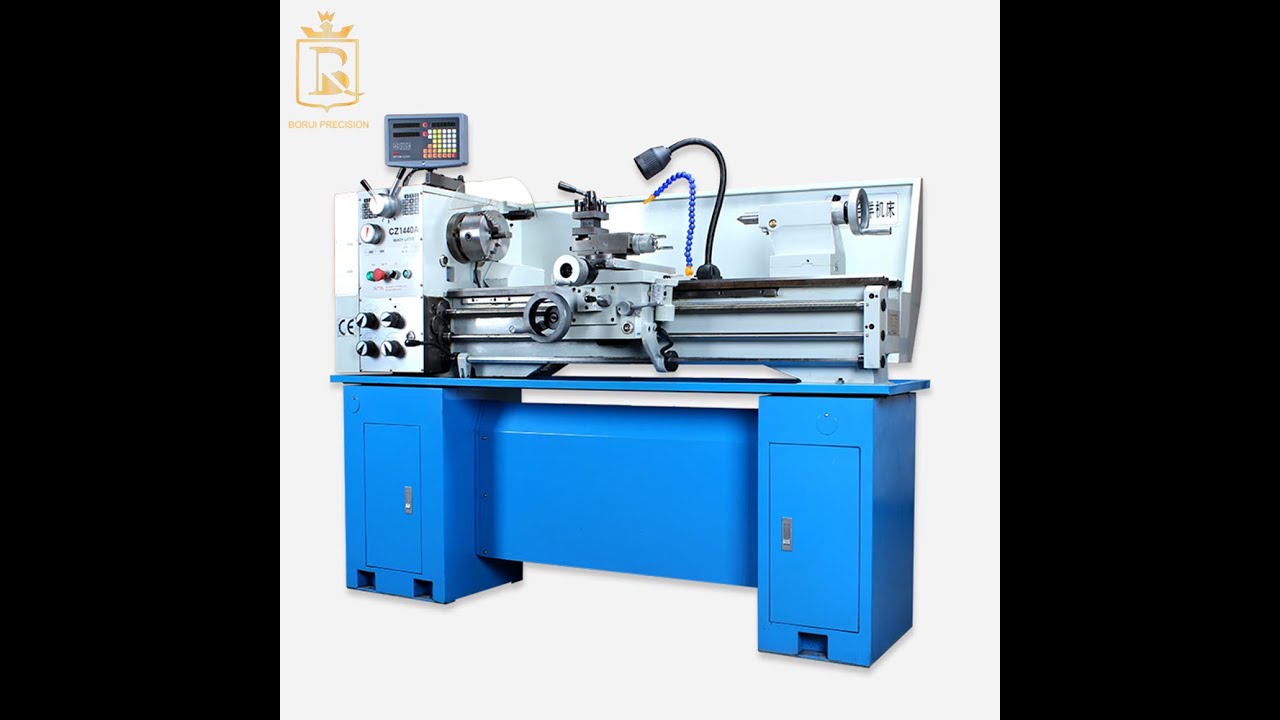 Mini manual lathe machine CZ1440a - YouTube