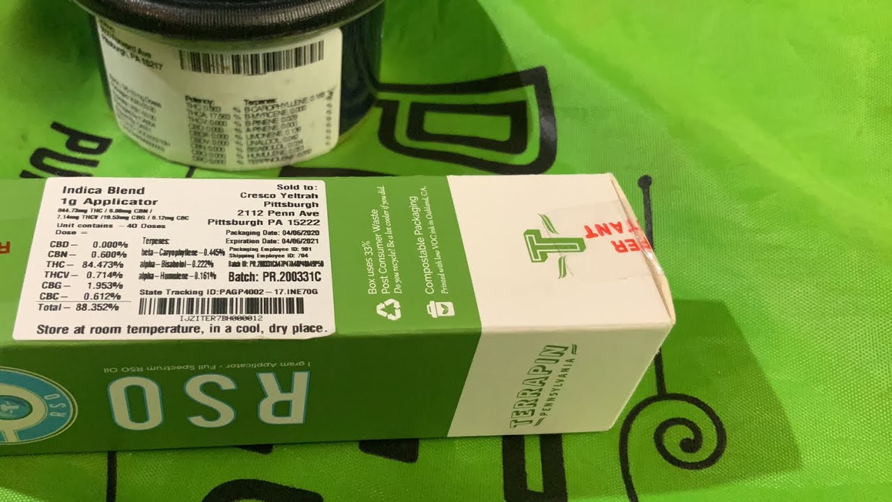 RSO oil terrapin indica blend - YouTube