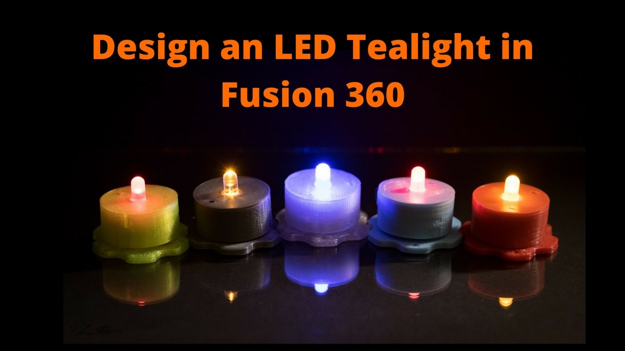 Design an LED Tealight in Fusion 360 - YouTube