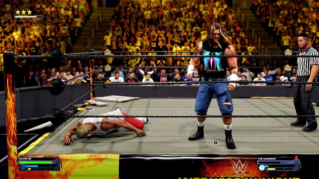 WWE 2K24 RAVEN VS THE SANDMAN ECW HEAVYWEIGHT CHAMPIONSHIP WEDNESDAY ...