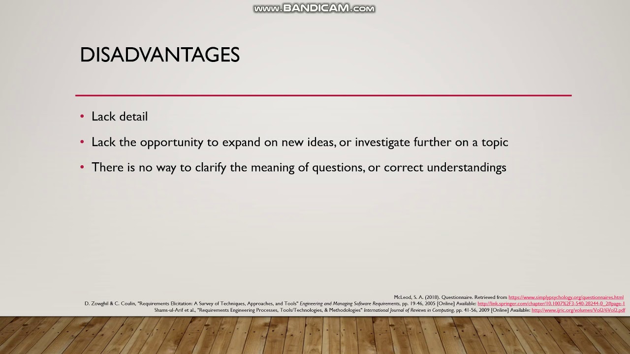 Questionnaire, Elicitation Technique CS364 - YouTube