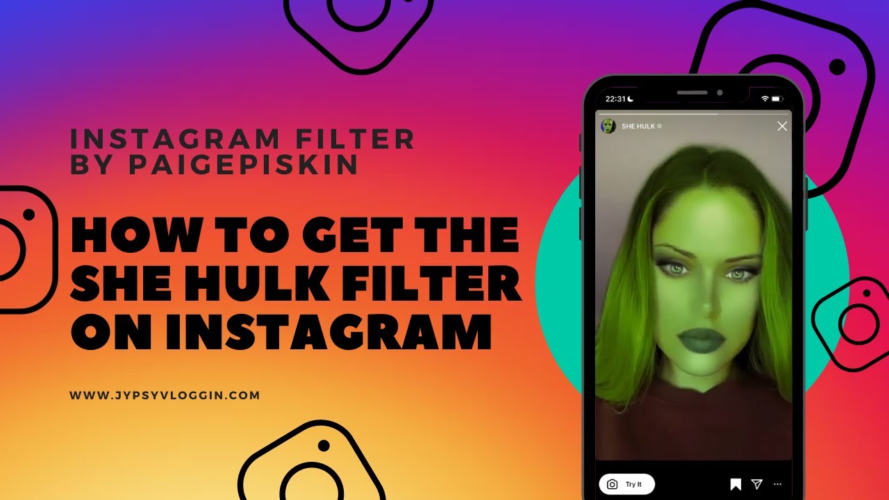 How to get the She Hulk filter on Instagram - YouTube