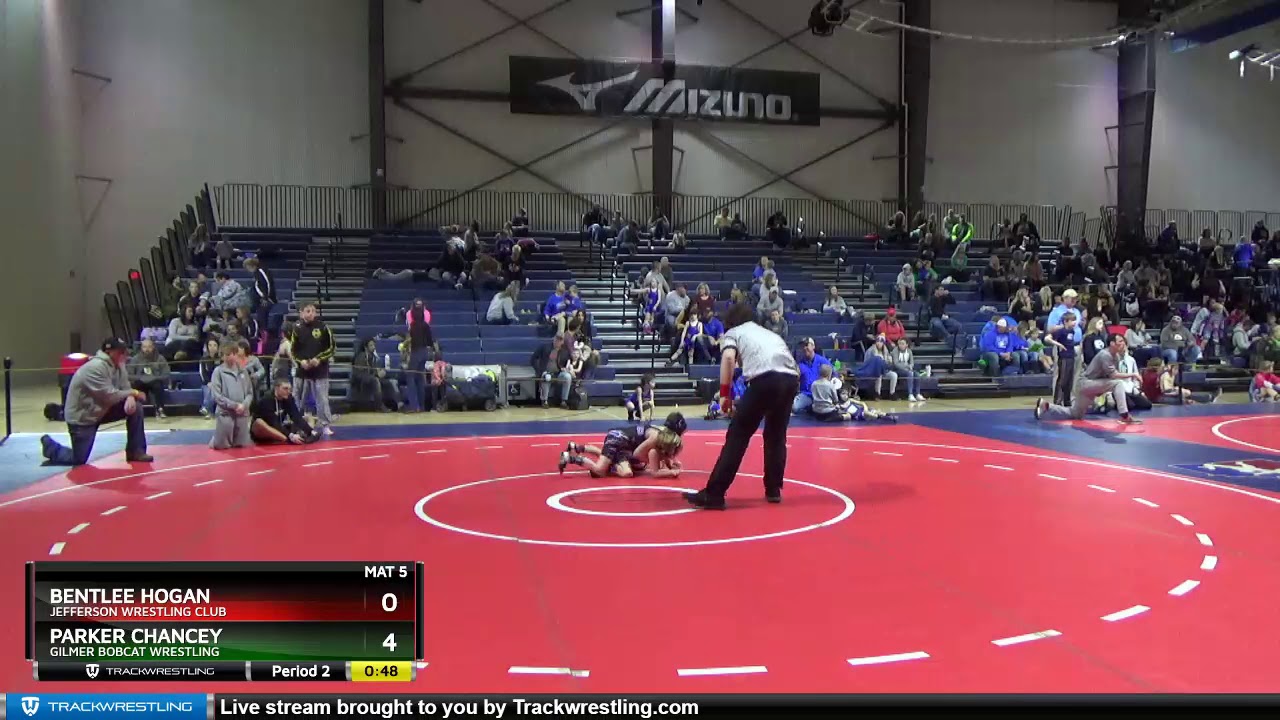 FLY 53-56 Parker Chancey Gilmer Bobcat Wrestling Vs Bentlee Hogan ...