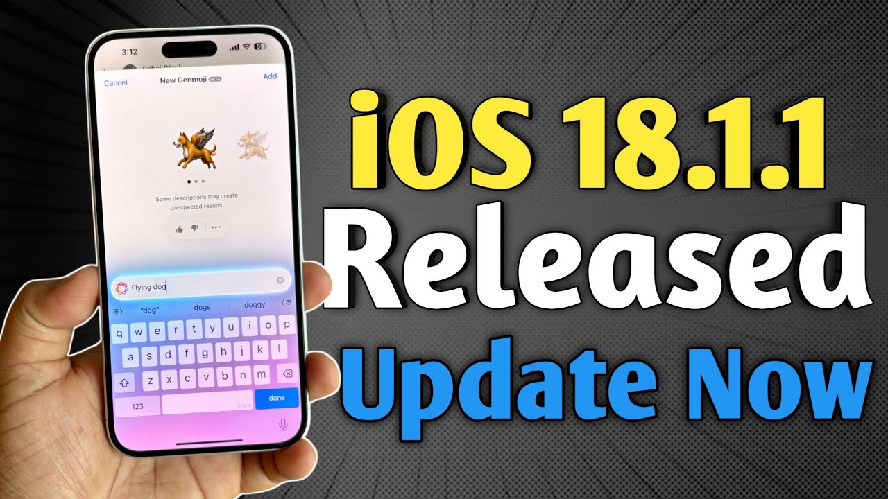 iOS 18.1.1 Released - What's New - YouTube
