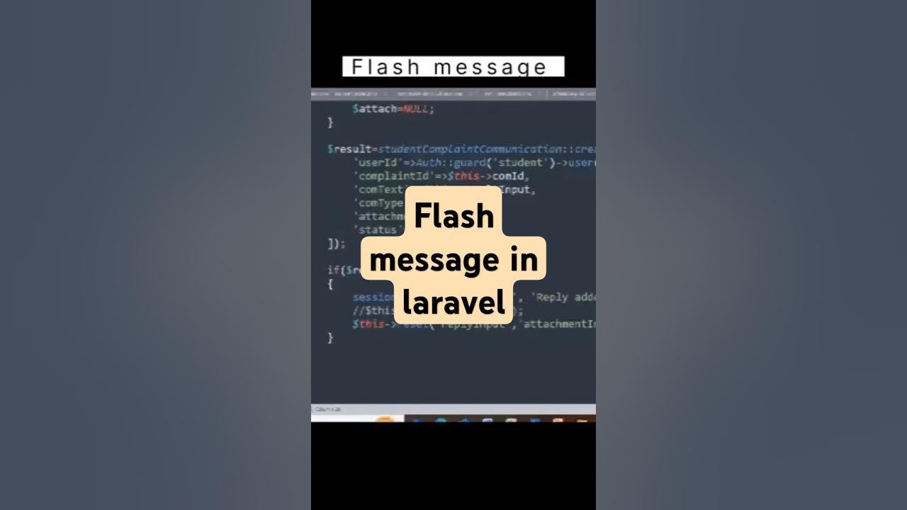 Display Flash Message in Laravel #laravellearning - YouTube