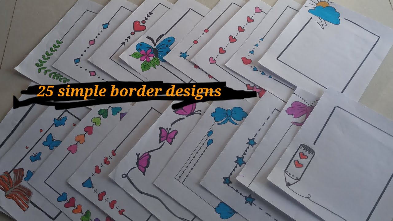 25 Front Page Border Designs/Project Work Designs/A4 Sheet/File/Front ...