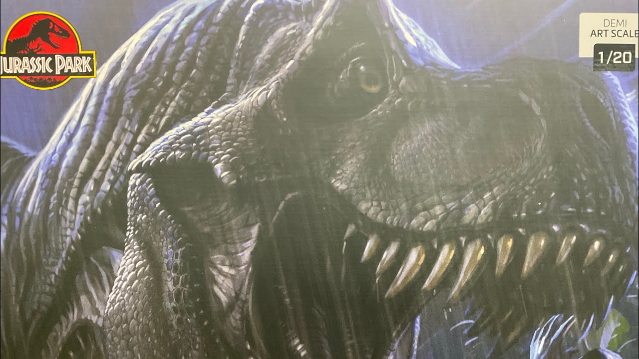 T-Rex and Donald Gennaro 1:20 Scale Diorama Statue by Iron Studios ...