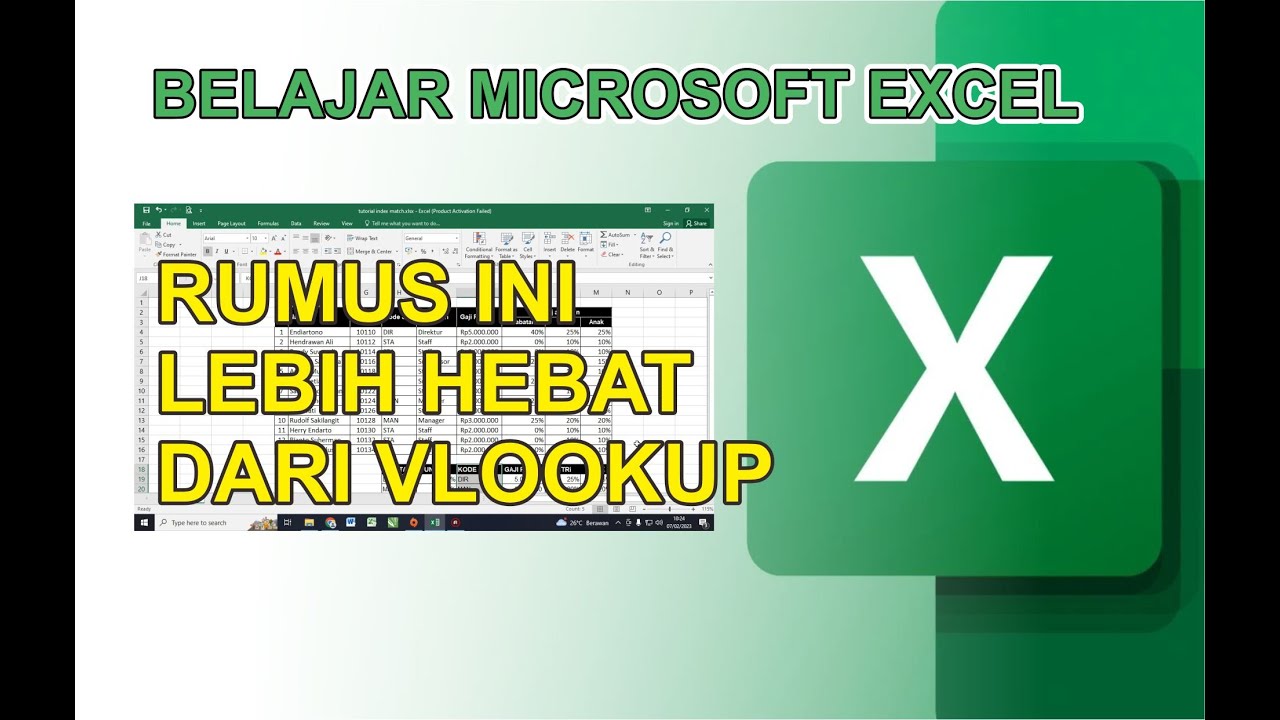 INILAH RUMUS EXCEL YANG LEBIH HEBAT DARI PADA VLOOKUP! KAMU PATUT MENCOBANYA - YouTube