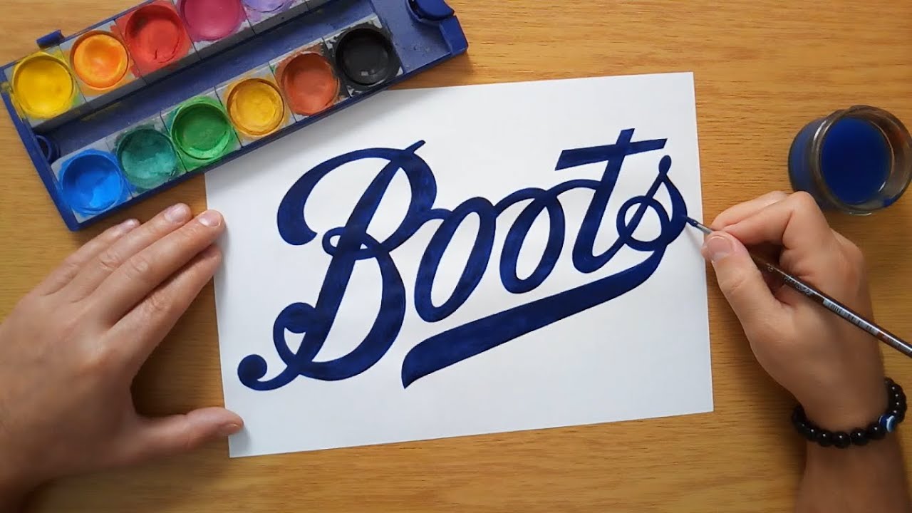 How to draw the Boots logo - YouTube