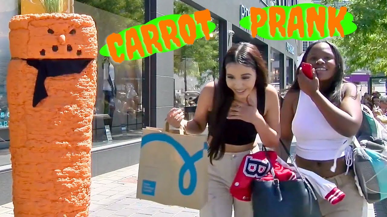 They couldn't believe what they saw ! Angry carrot prank ! - YouTube
