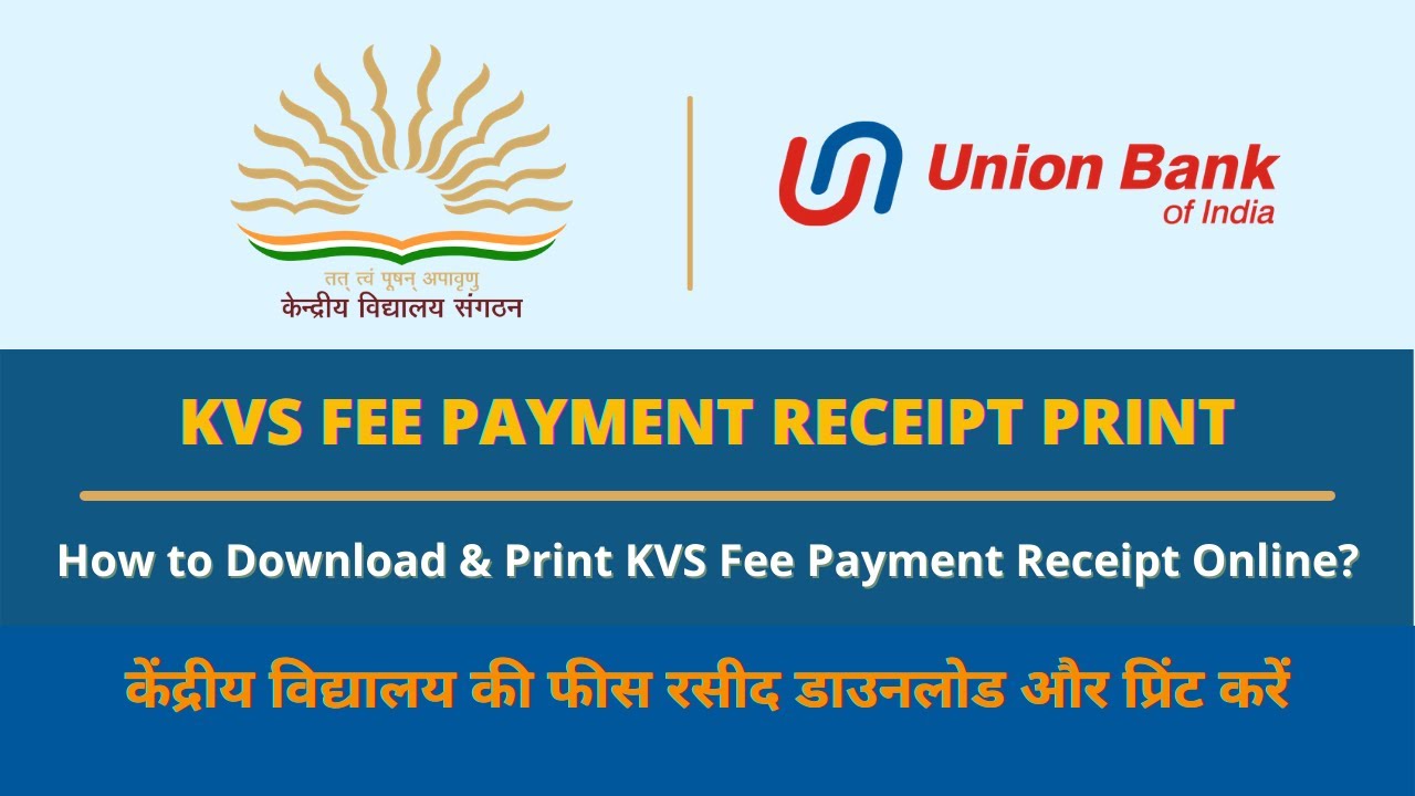 How To Download And Print KVS Fee Payment Receipt Online 