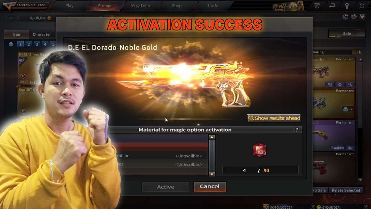 HOW TO UPGRADE NOBLE GOLD WEAPON INTO VIP WEAPON | MAGIC OPTION STONE ...