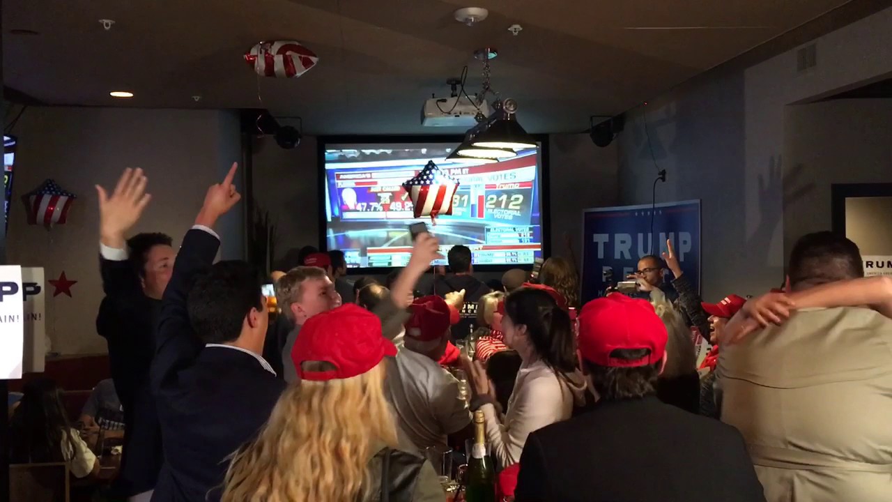 Trump Michigan watch party reacts to Florida win - YouTube