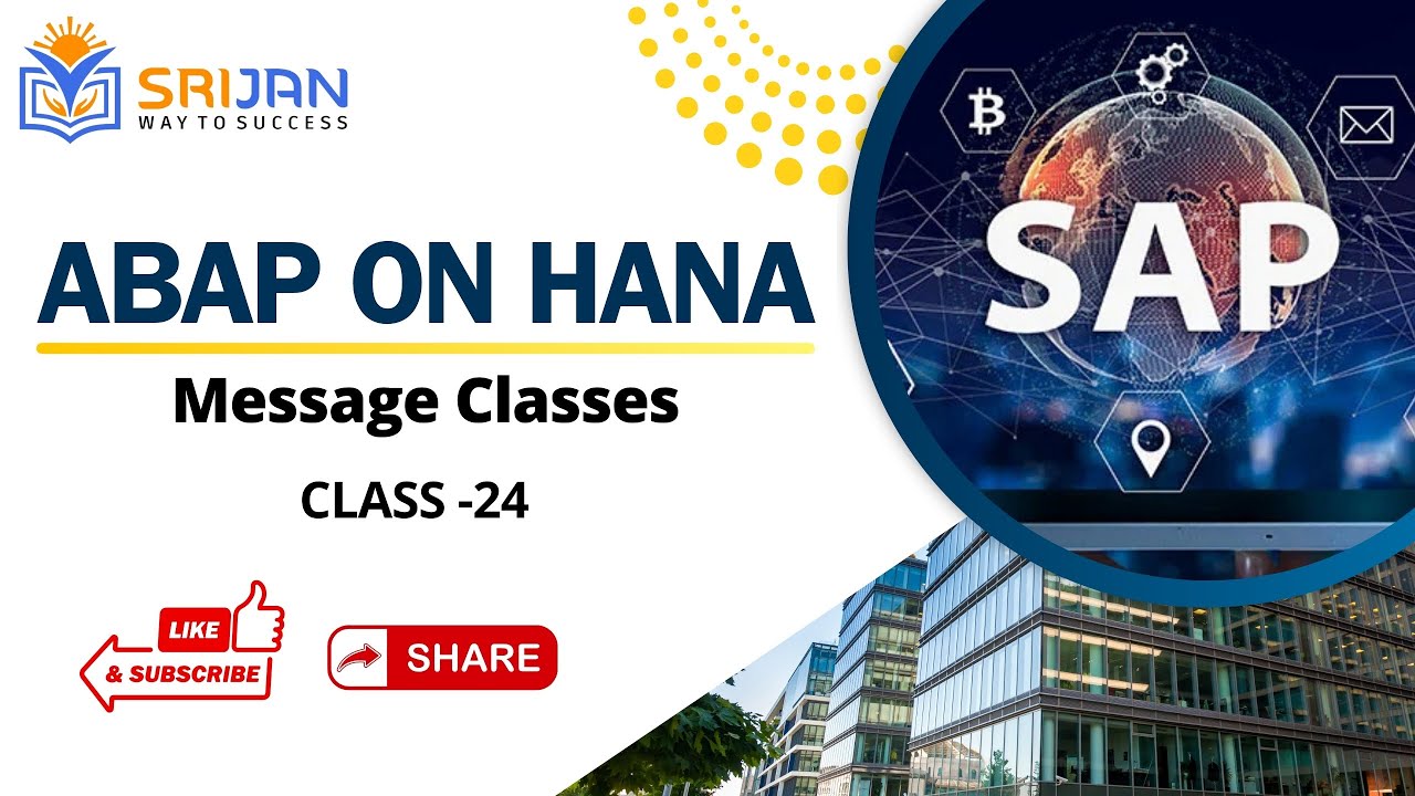 24 Message Classes In Abap Programming Youtube 5053