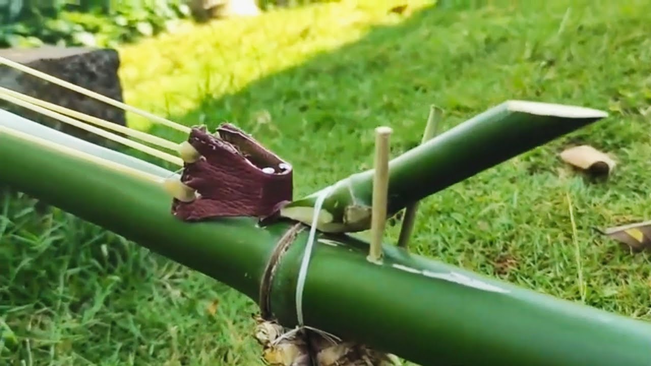 DIY slingshot | unique only from bamboo | DIY catapult | bamboo craft ...