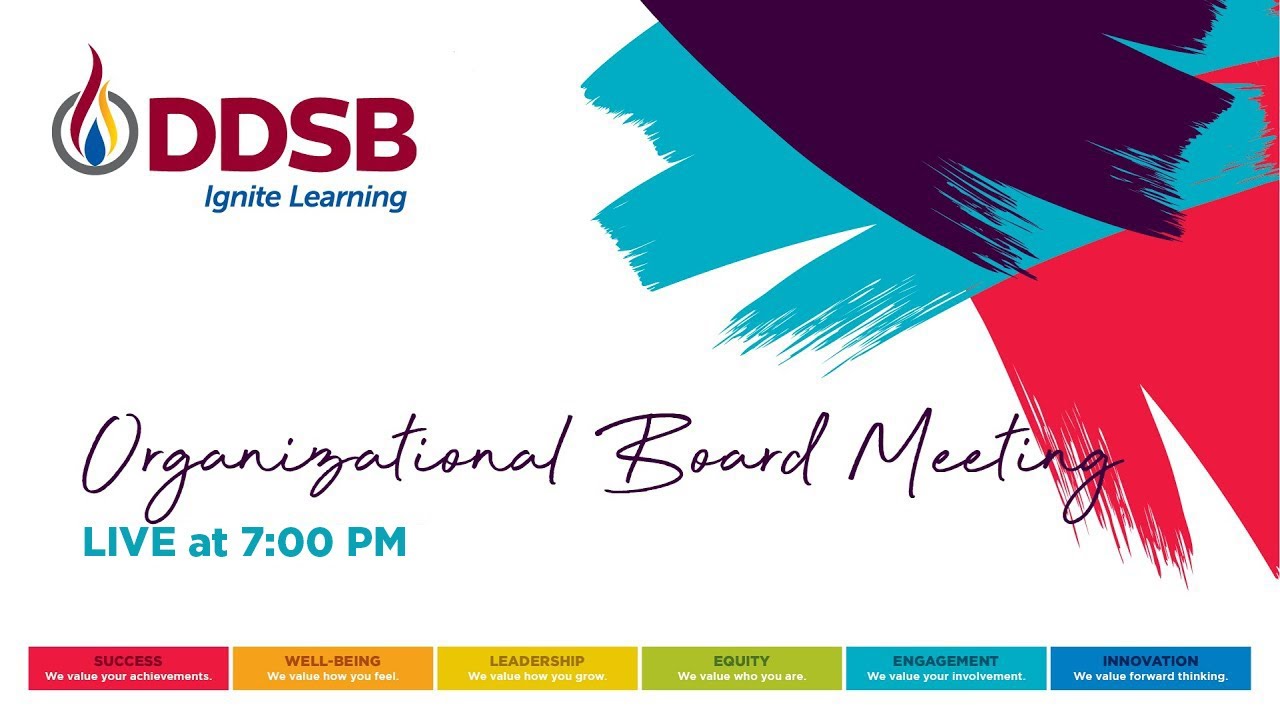 DDSB Organizational Board Meeting - November 15, 2022 - YouTube
