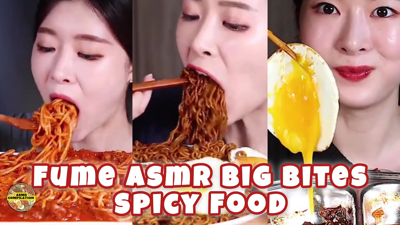 2x speed| Fume ASMR BIGBITES Spicy food Compilation #fume #asmr # ...
