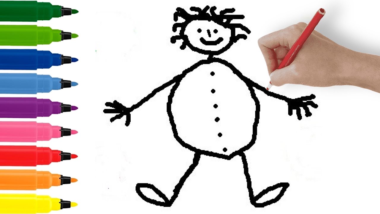 How to draw HUMAN | Turli raqamlar, raqamlar, rasmlar, hayvonlarni ...