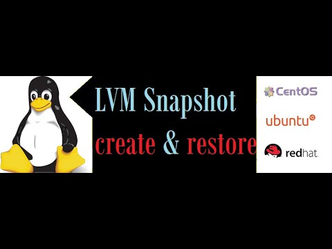 How to create, manage and restore LVM snapshots in Redhat, Linux, Centos - YouTube