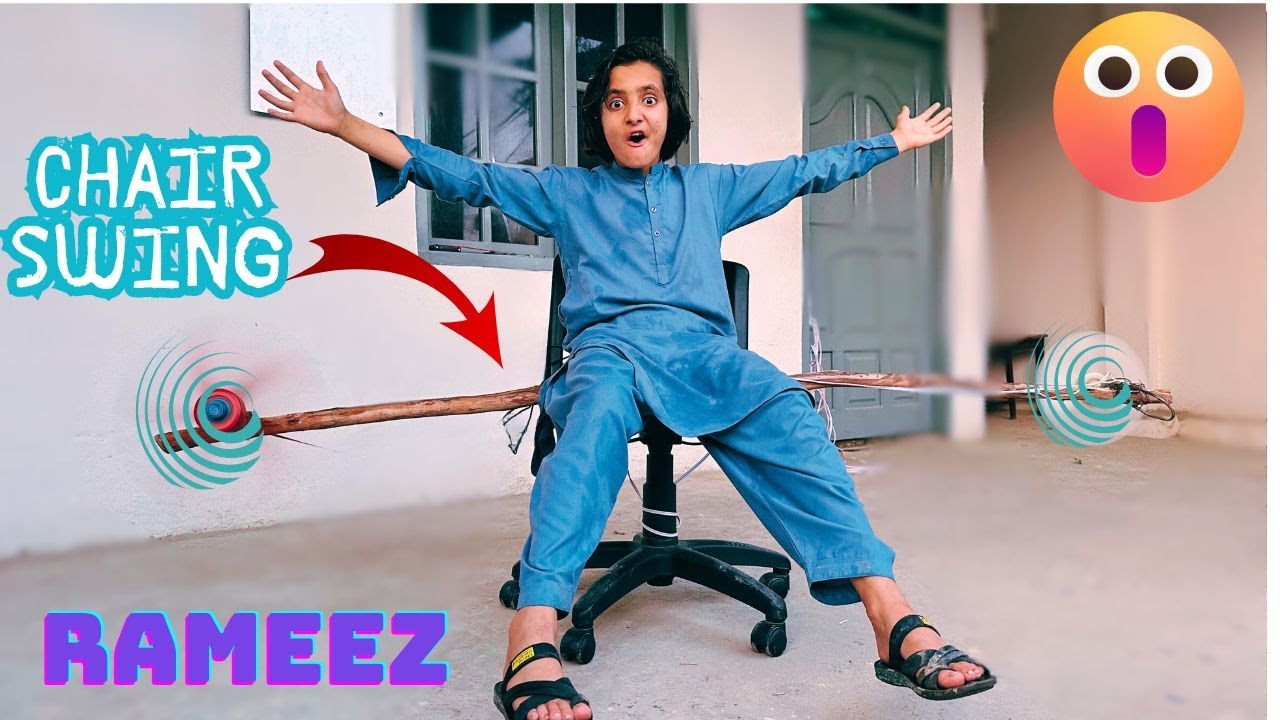 Fan laga kar Chair ko Ghumaya | Rameez Crazy Experiment | Naeem Aw Rameez Vlog - YouTube