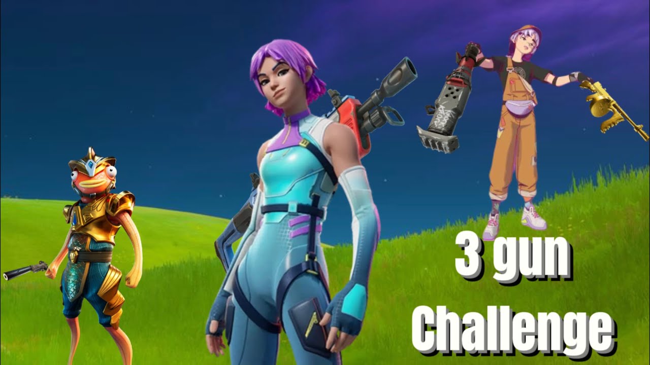 Fortnite 3 gun challenge - YouTube