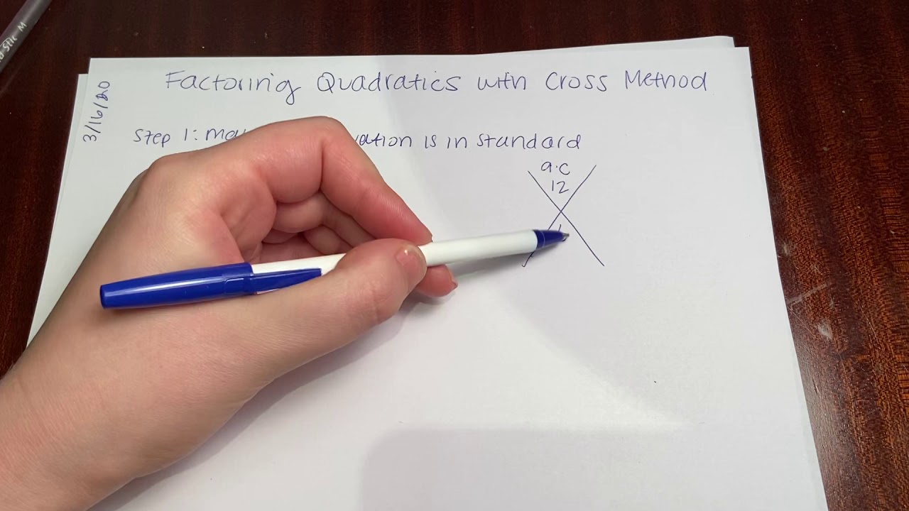 Factoring With Cross Method - YouTube