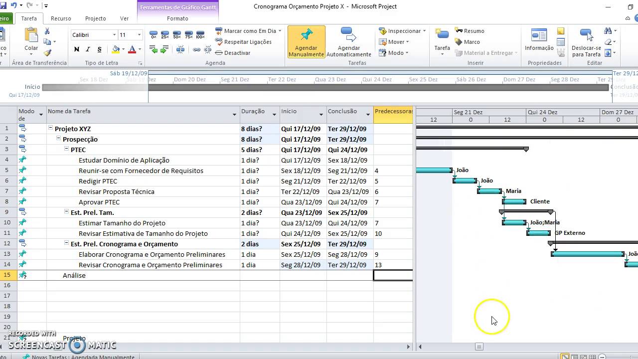 COM210 - Aula EXTRA - Vídeo 1 - Como Elaborar um Cronograma no MS ...