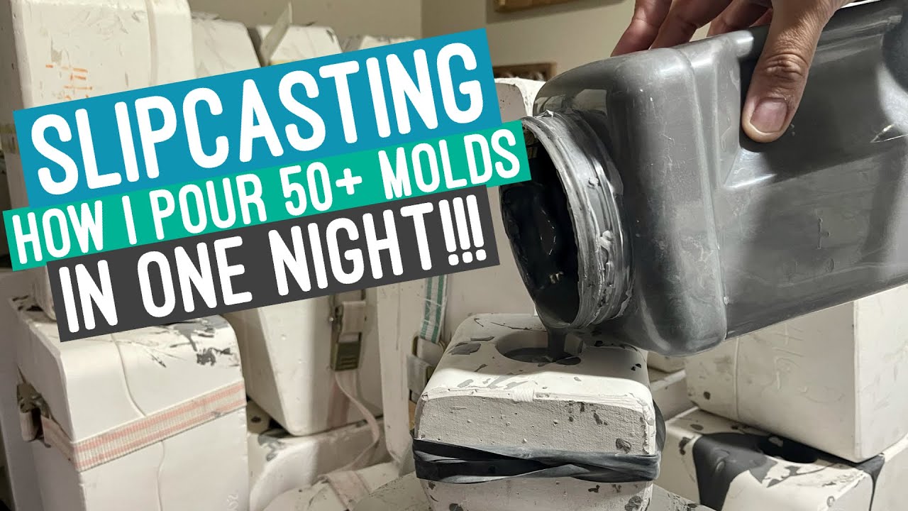 Slipcasting - Pouring plaster molds for ceramics - YouTube