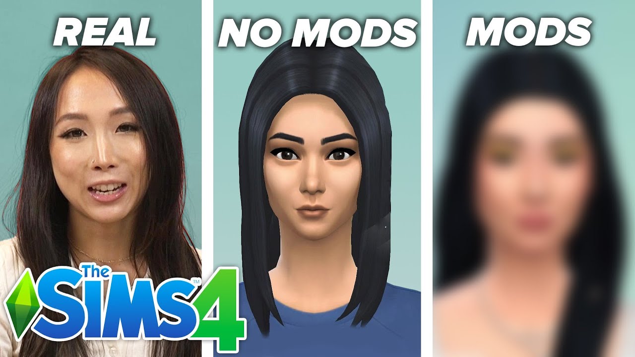 Asian Women Create Themselves In The Sims: No Mods vs. Mods (ft. Luumia ...