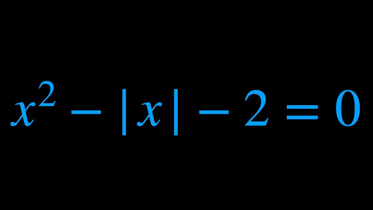 Solving quadratic equations with absolute values - YouTube