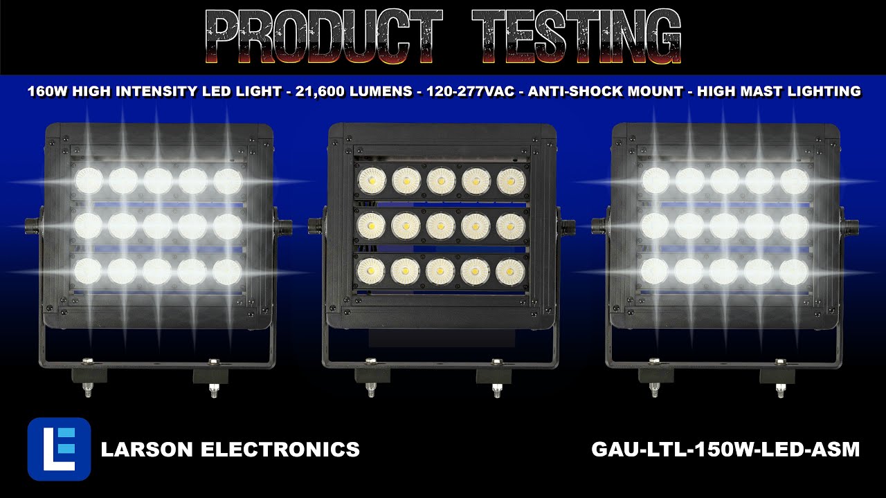 160W High Intensity LED Light - 21,600 Lumens - 120-277VAC - Anti-Shock ...