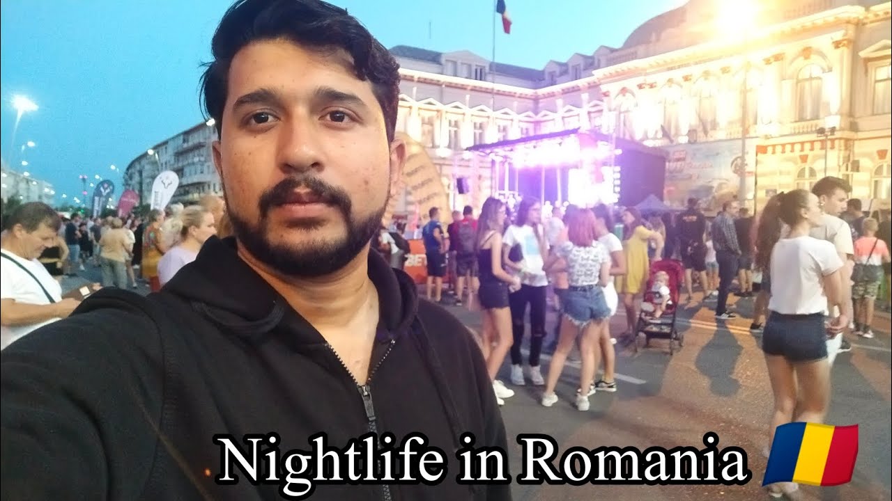 Nightlife in Romania 🇹🇩 | City center of Romania nightlife | Bullet ...